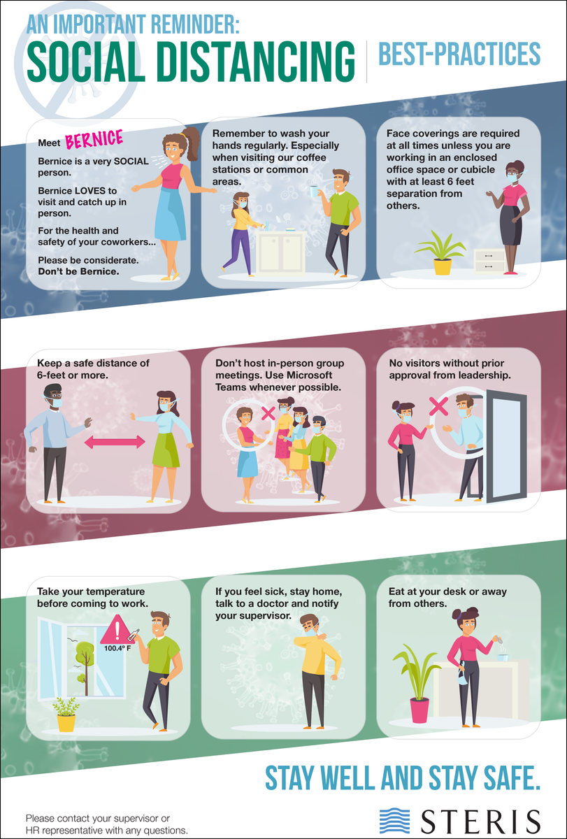 Social Distancing Best Practices - Info Graphic – STERIS Portal