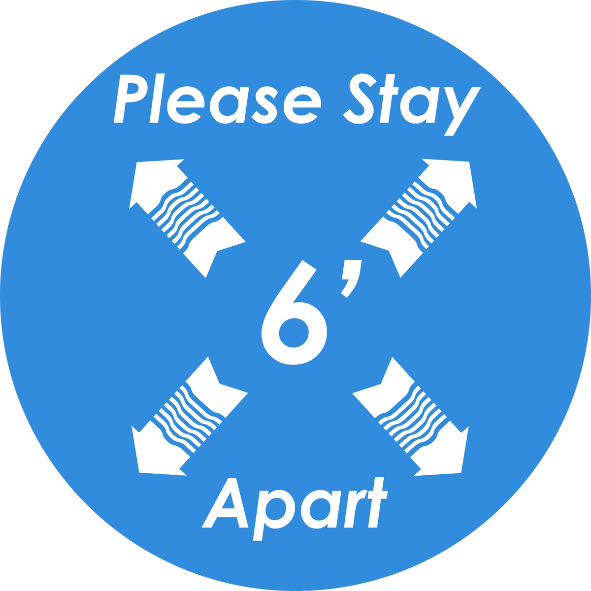 Please Stay 6' Apart - Circle – STERIS Portal
